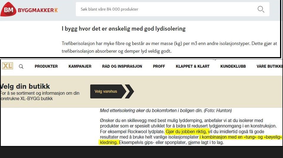 Lydvegg / lydtetting - Hvor stor effekt gir ulike løsninger? - side 3 ...