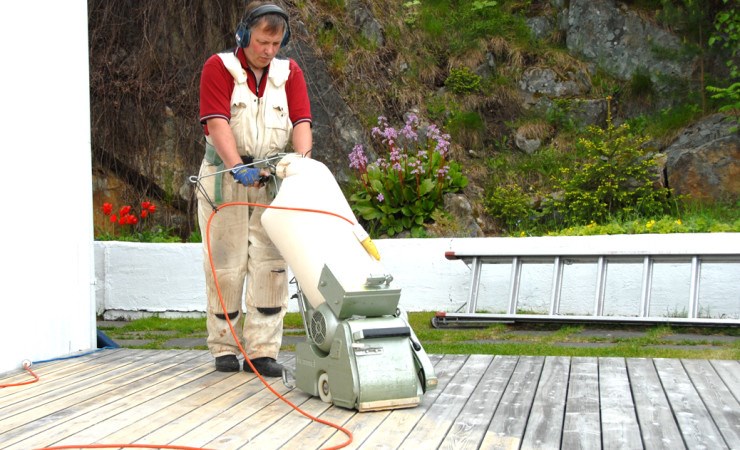 Slipe terrasse, maskin? - ByggeBolig