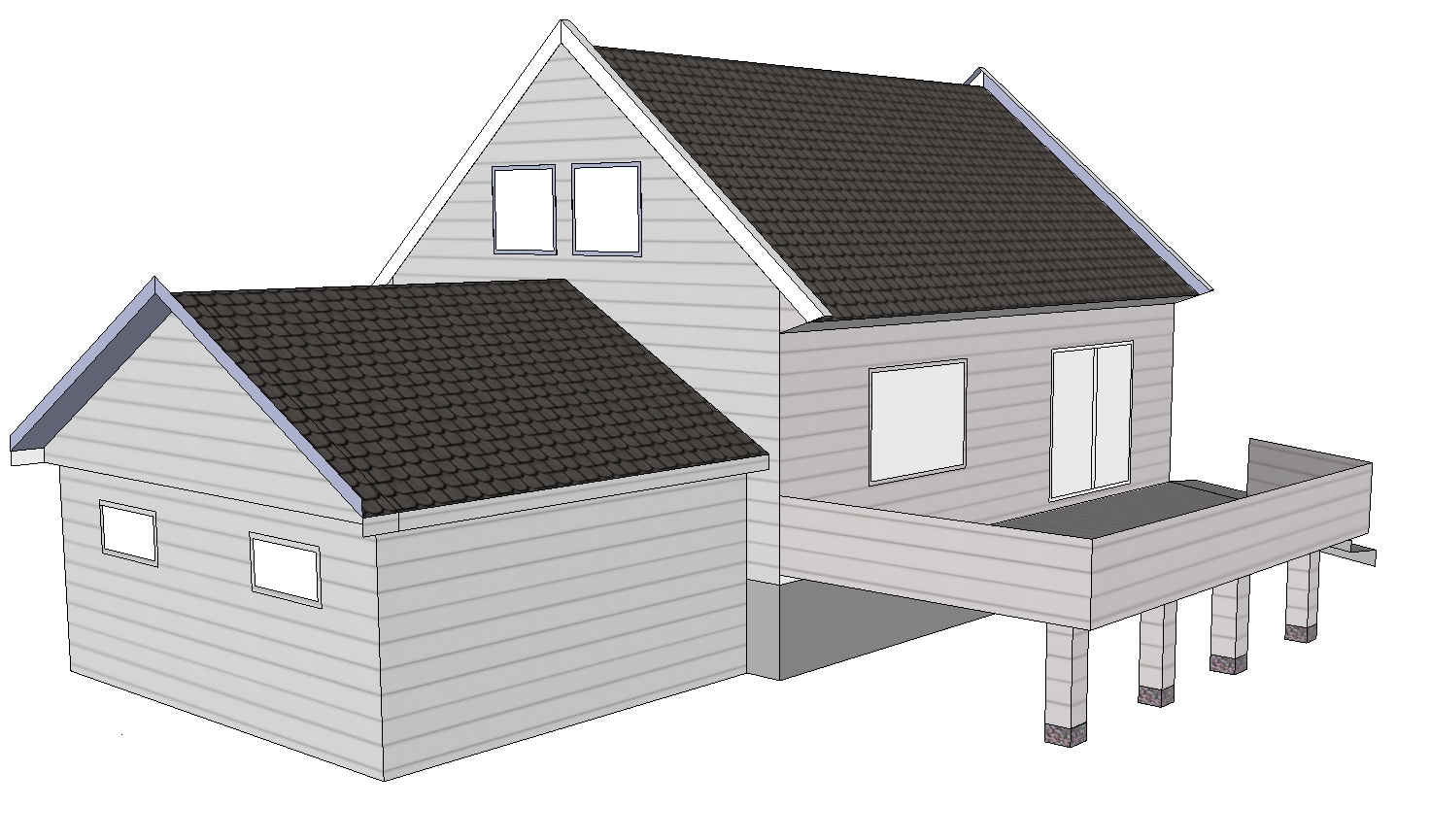 Vil dette se rart ut ? (forskjellig takvinkel på hus/garasje) - ByggeBolig