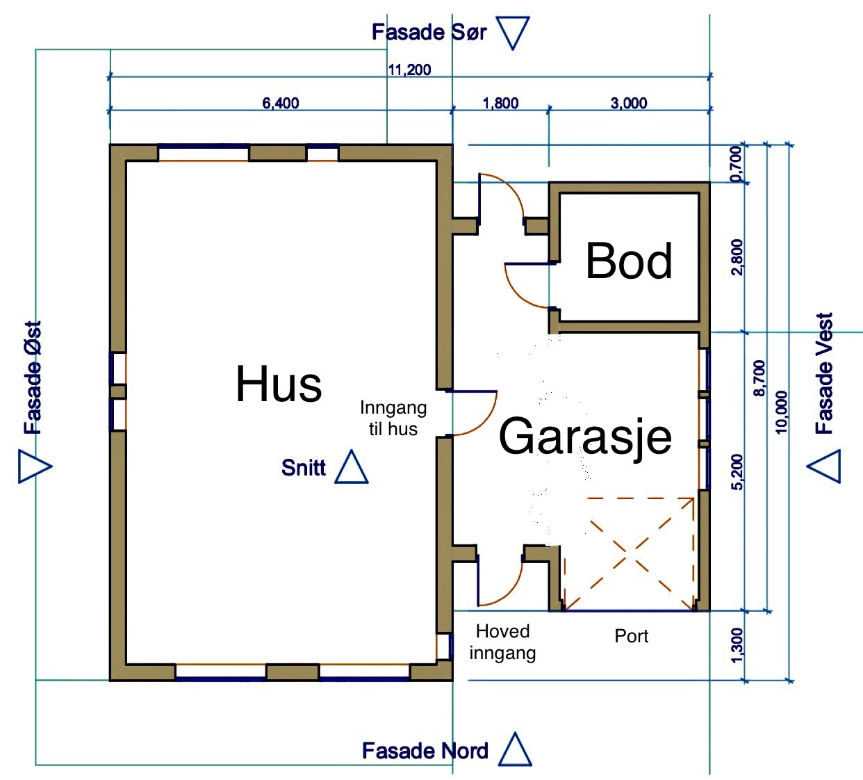 Garasje som hoved inngang til hus - ByggeBolig