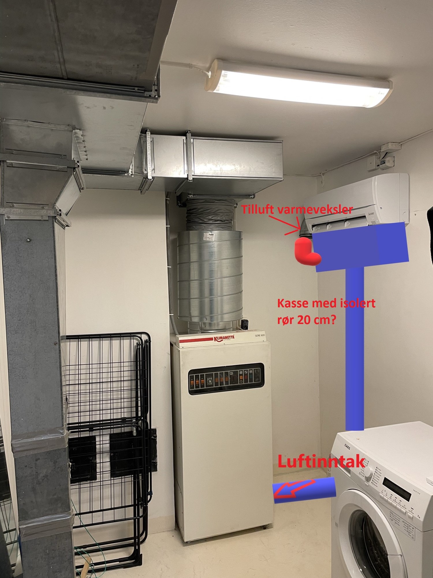 distribusjon av luft fra varmepumpe - ByggeBolig