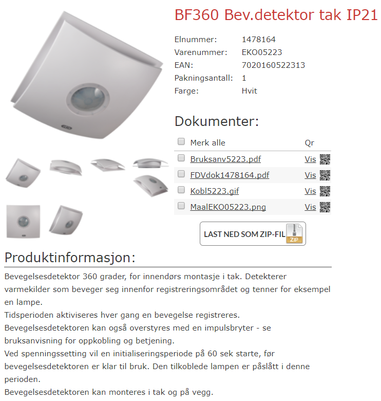 Bevegelsessensor og LED paneler i garasjen - ByggeBolig