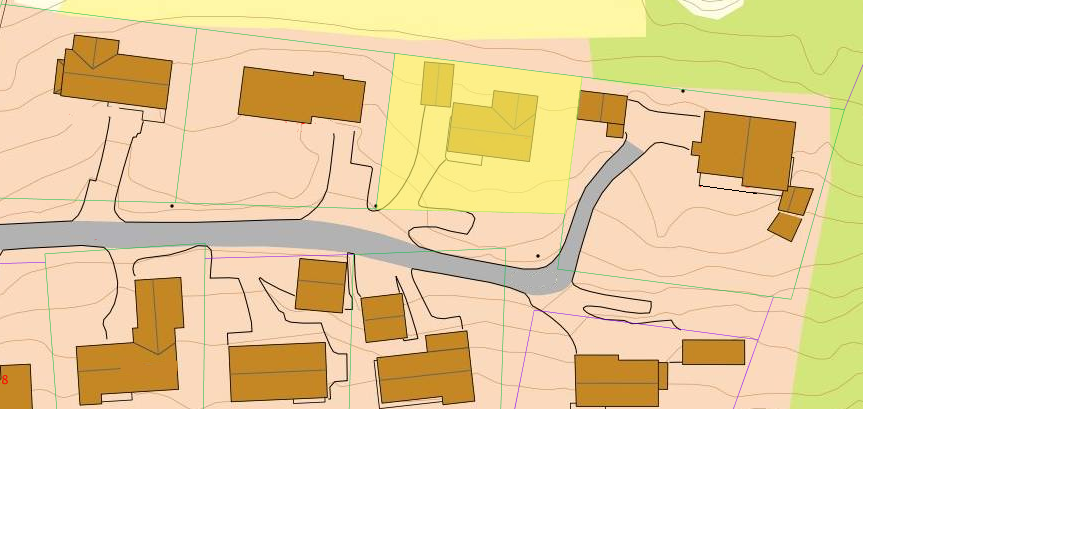 Tomt skilt ut før vei er bestemt, hva med areal mellom tomt og vei ...